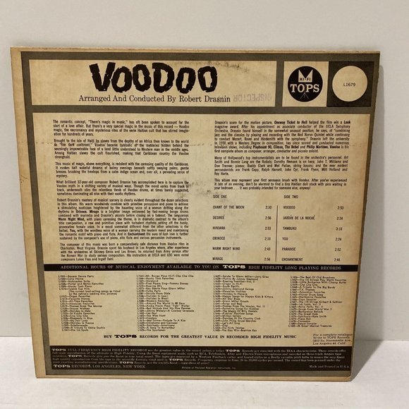 Media | Voodoo Robert Drasnin Vinyl Lp Holy Grail 1959 Exotica Original ...